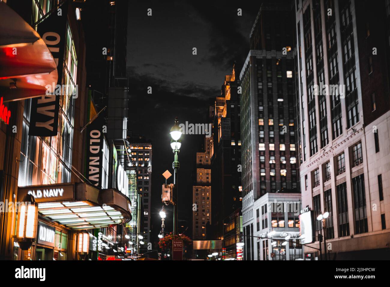34 STREET Penn Station, New York City, NY, USA, Street Scene at night ...