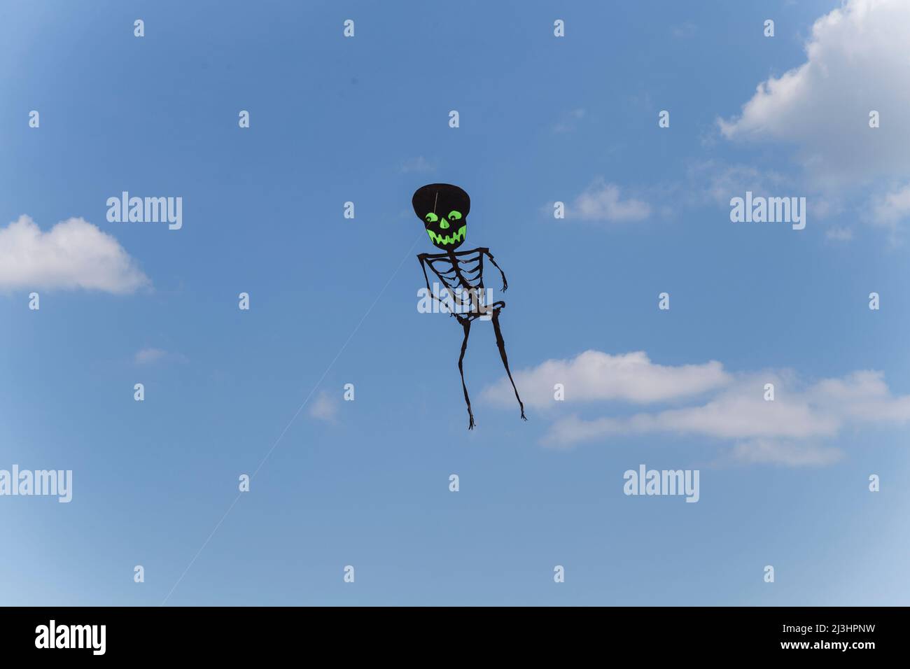 CONEY ISLAND, New York City, NY, USA, a skeleton kite at Coney Island ...