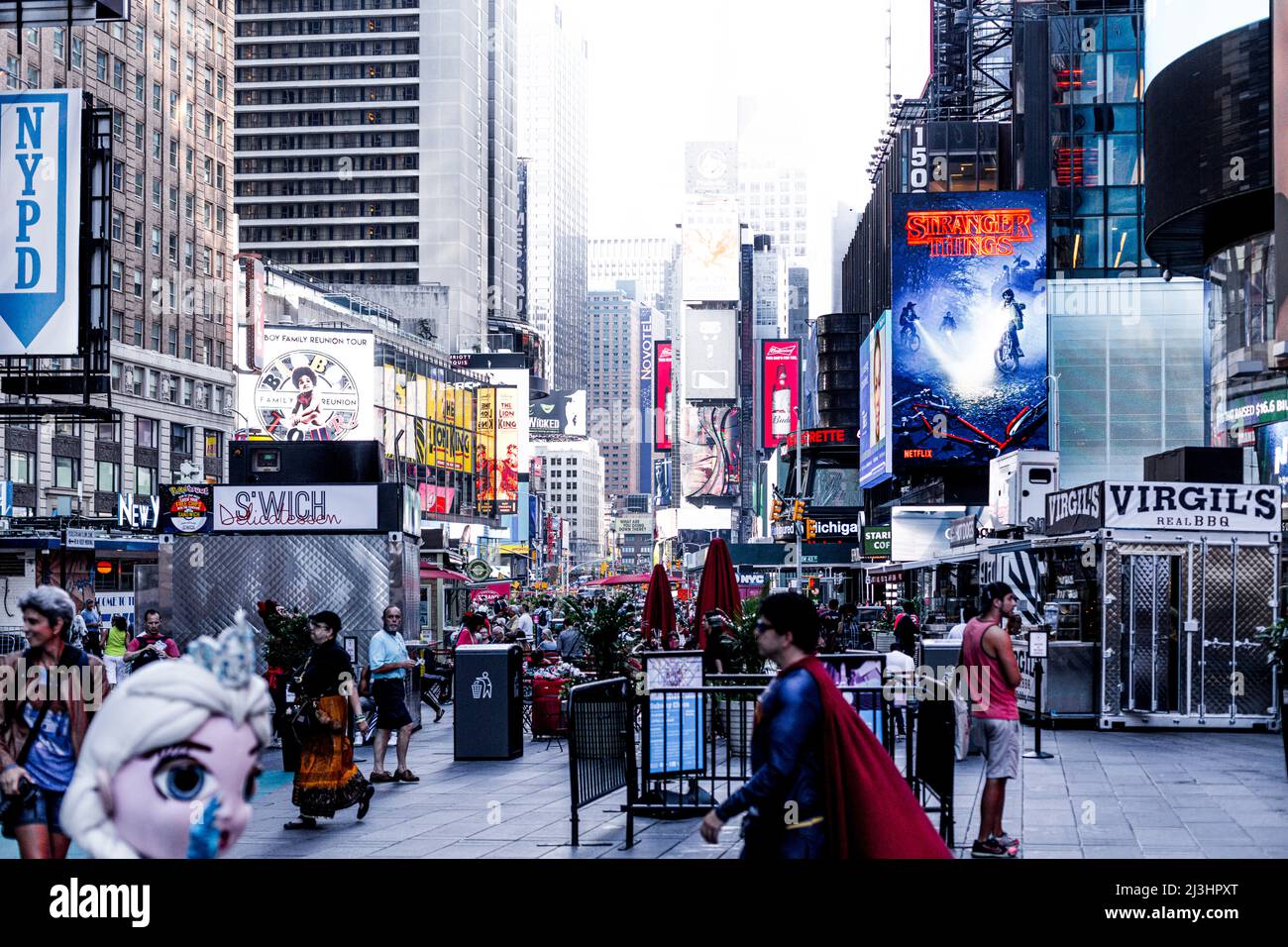 Theater District, New York City, NY, USA, Superman walking by at times ...