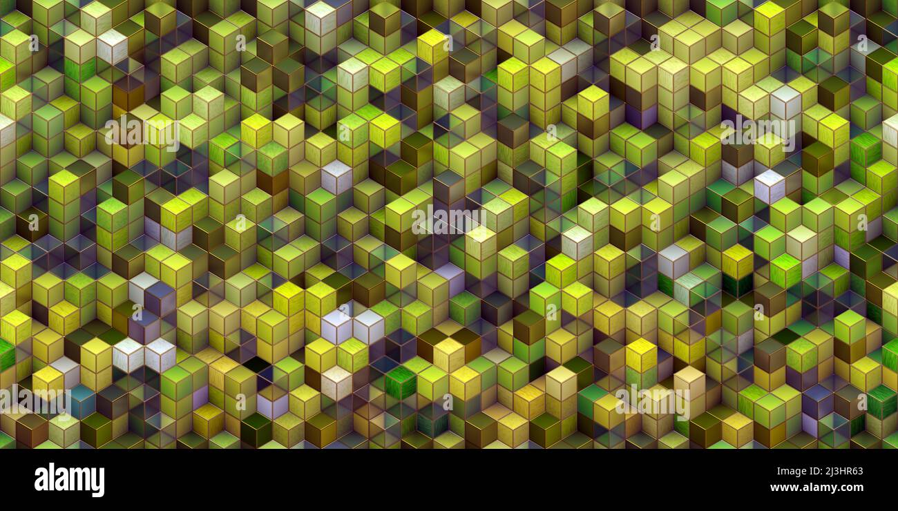 Colorful 3D cubes blocks ornament texture background. (Tiles seamless ...