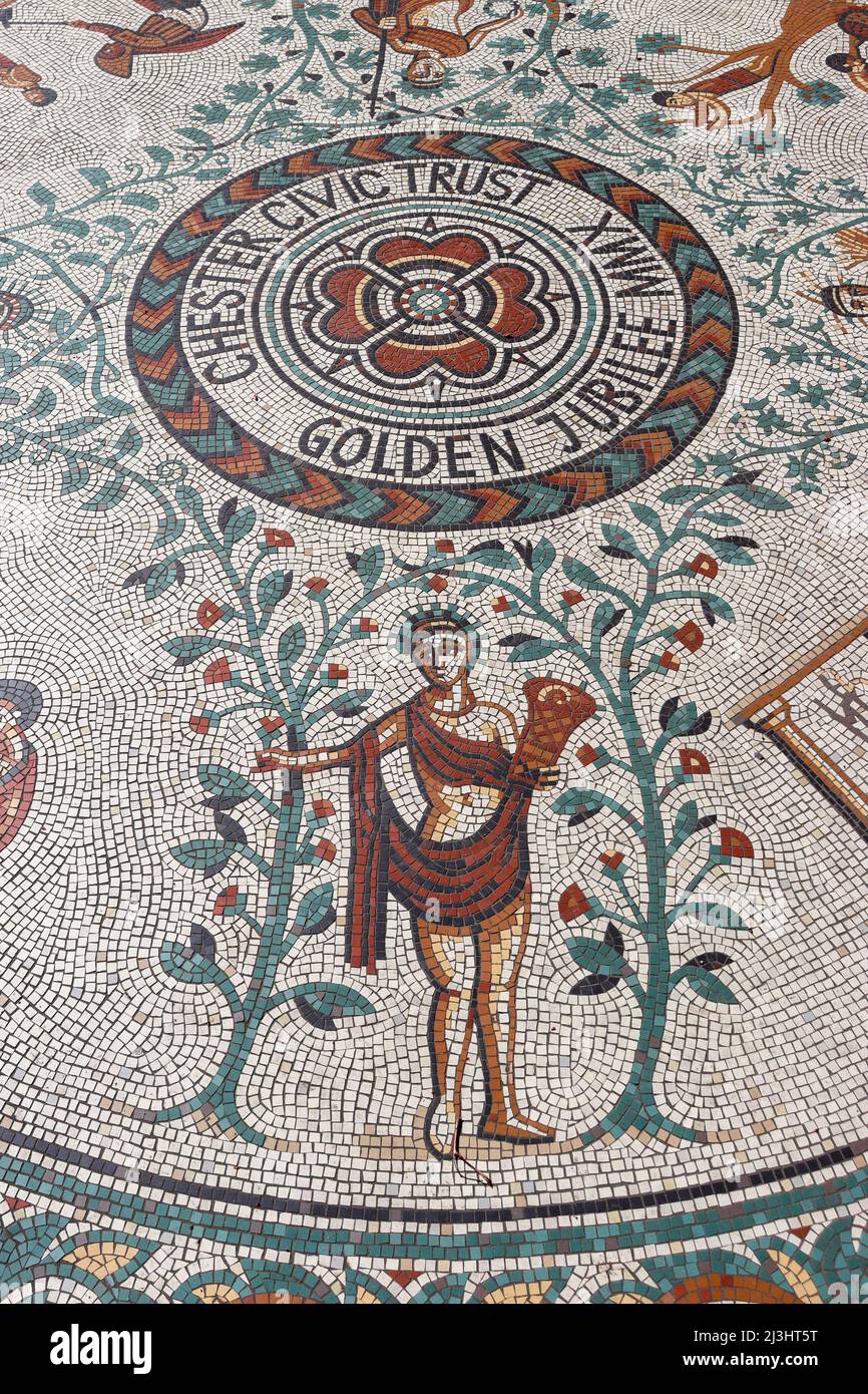 Mosaic in Chester Roman Gardens by Chester Civic Trust, Golden Jubilee ...