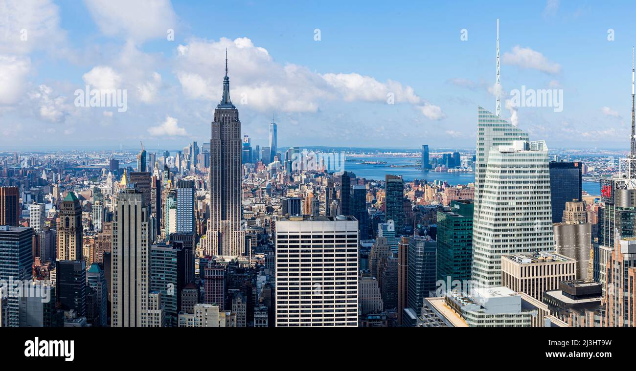 Midtown West, New York City, NY, USA, Drone shot / Aerial taken next to ...