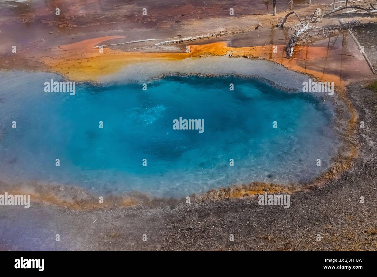 Firehole Spring along Firehole Lake Drive in Yellowstone National Park ...