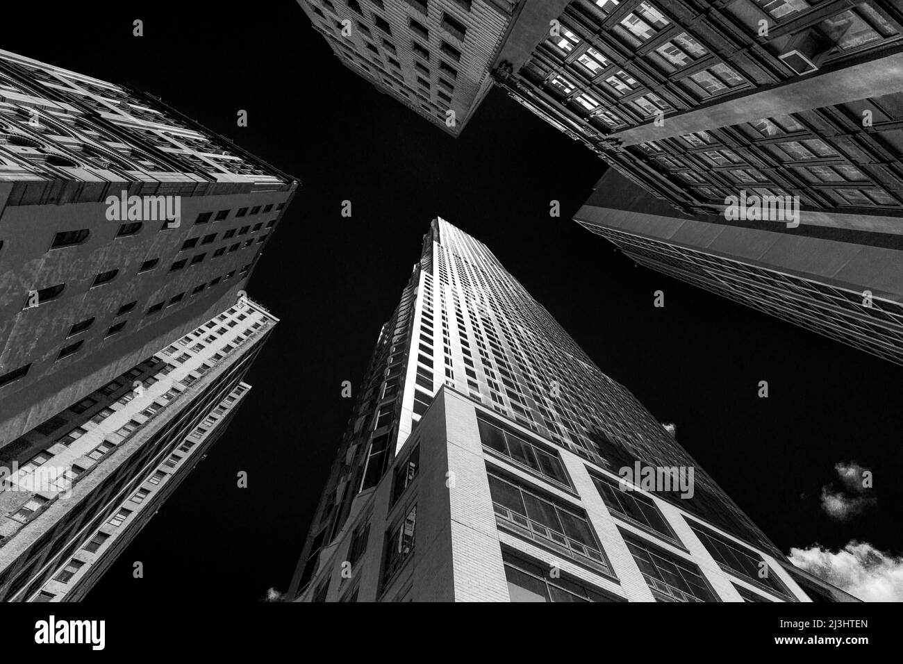 Frank gehrys beekman tower Black and White Stock Photos & Images - Alamy