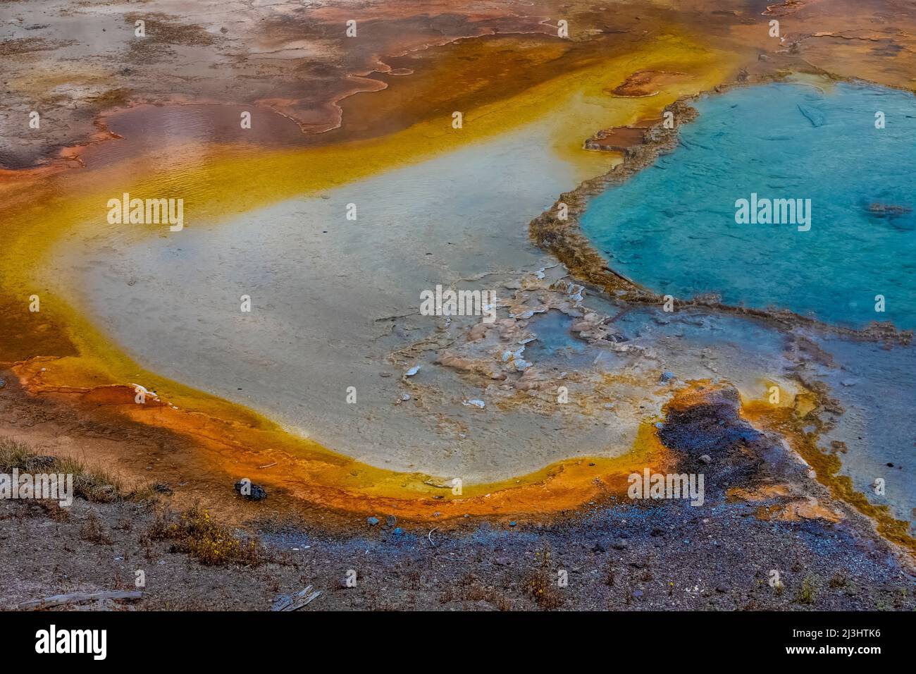 Firehole Spring along Firehole Lake Drive in Yellowstone National Park ...