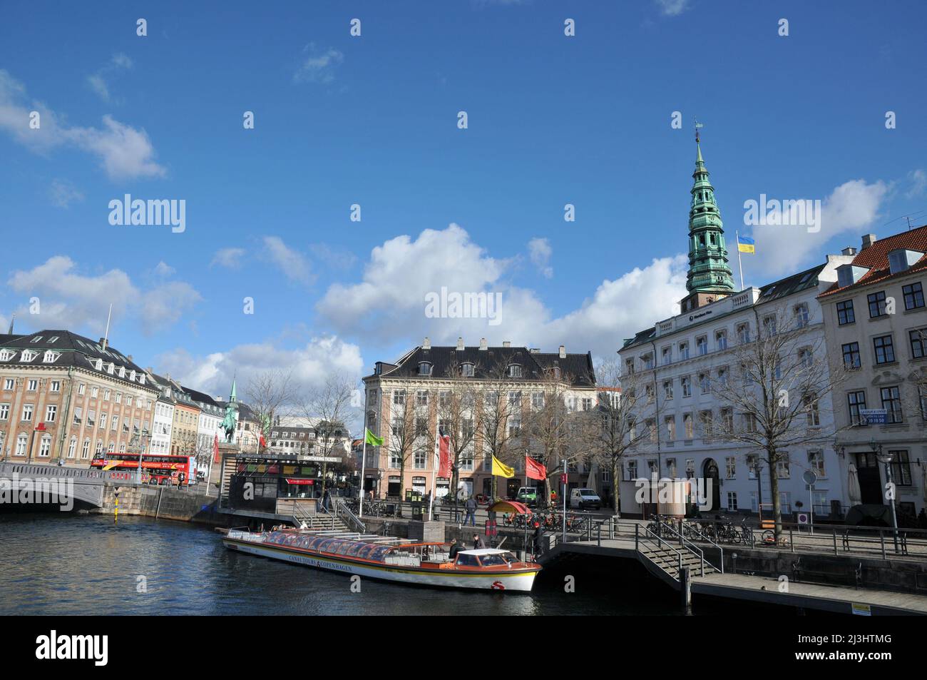 Copenhagen/Denmark/.08 April 2022/.Tourism in danish capital bus sight ...