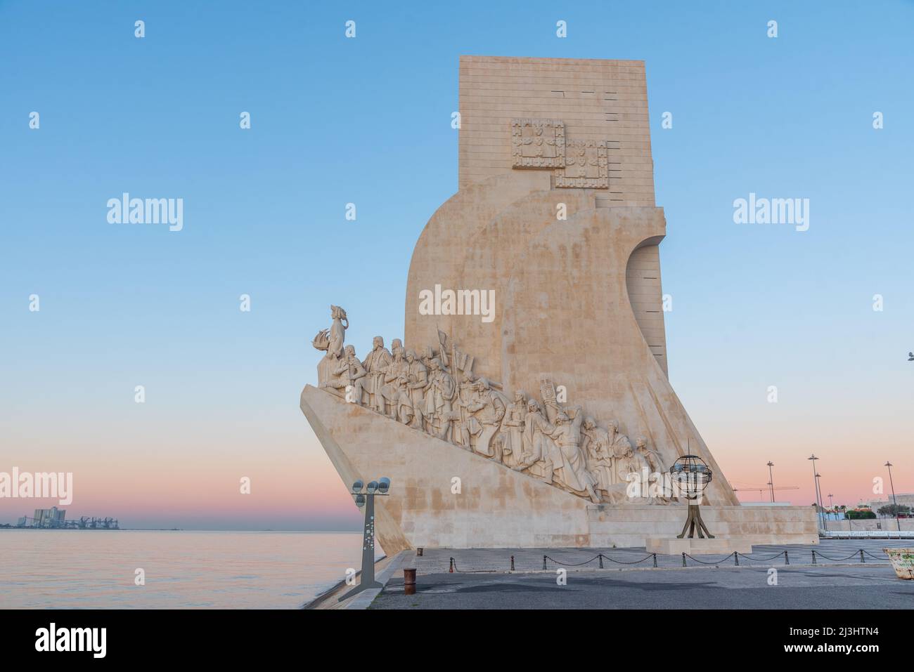 Sunrise view of Padrao dos Descobrimentos - Monument of the Discoveries ...