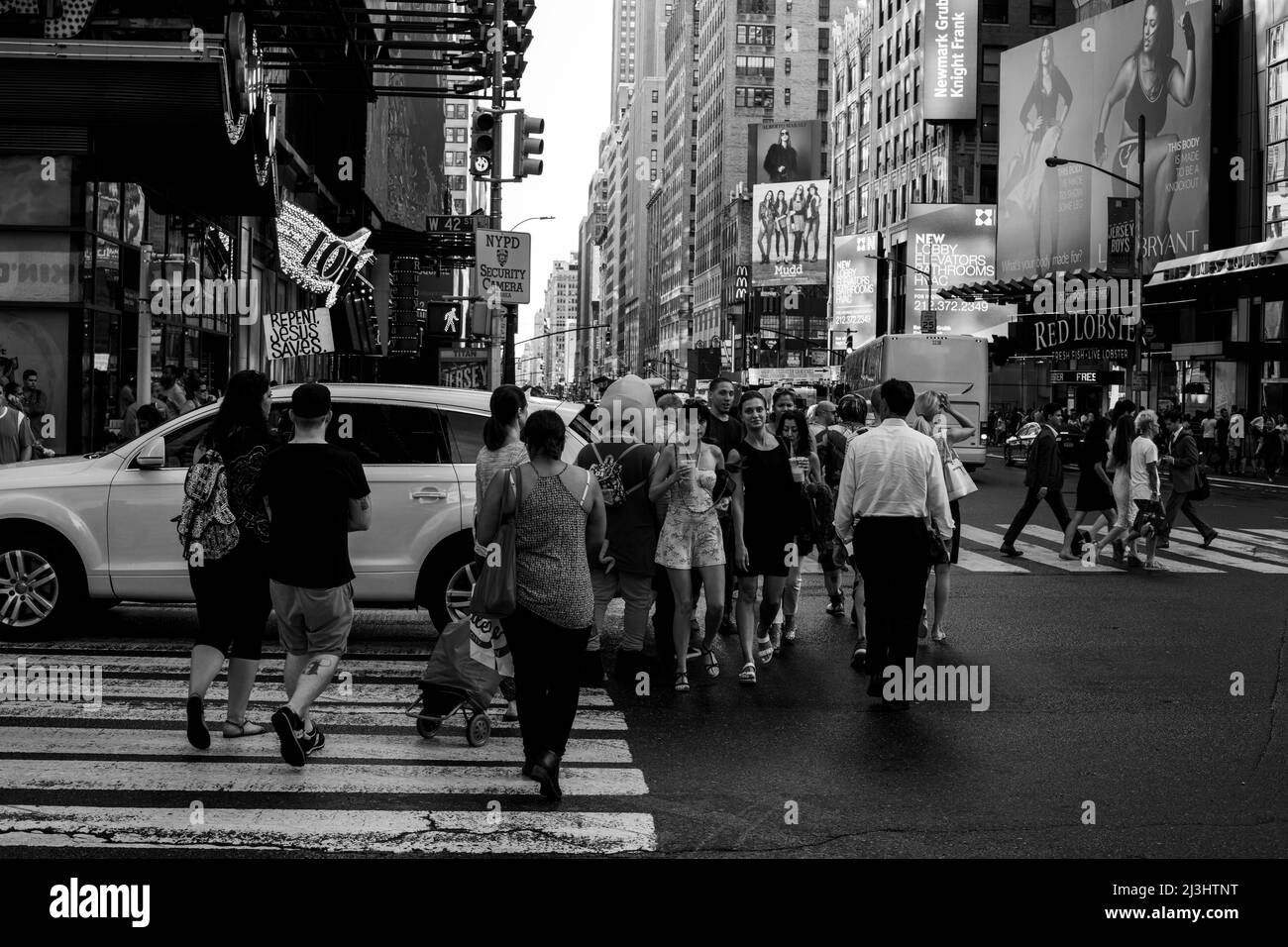New york ny red Black and White Stock Photos & Images - Alamy