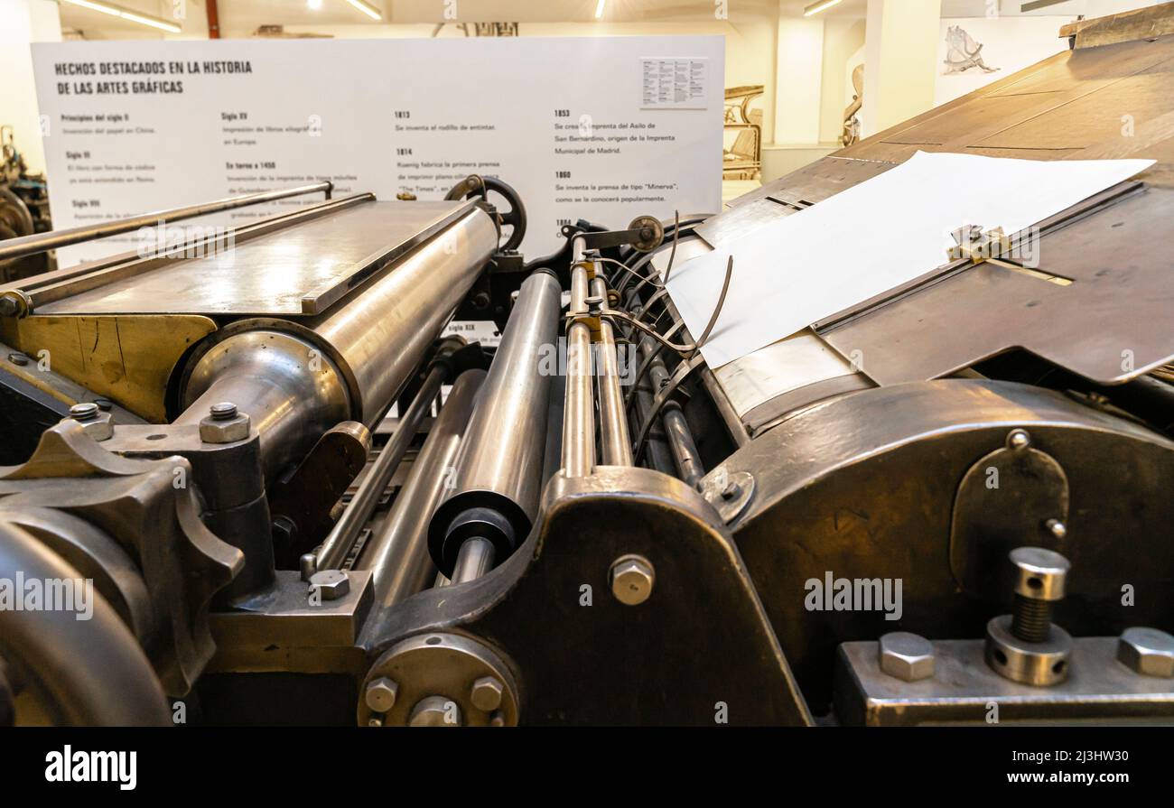 Planeta Fixia Rapid Cylinder Press, 1913 Stock Photo - Alamy