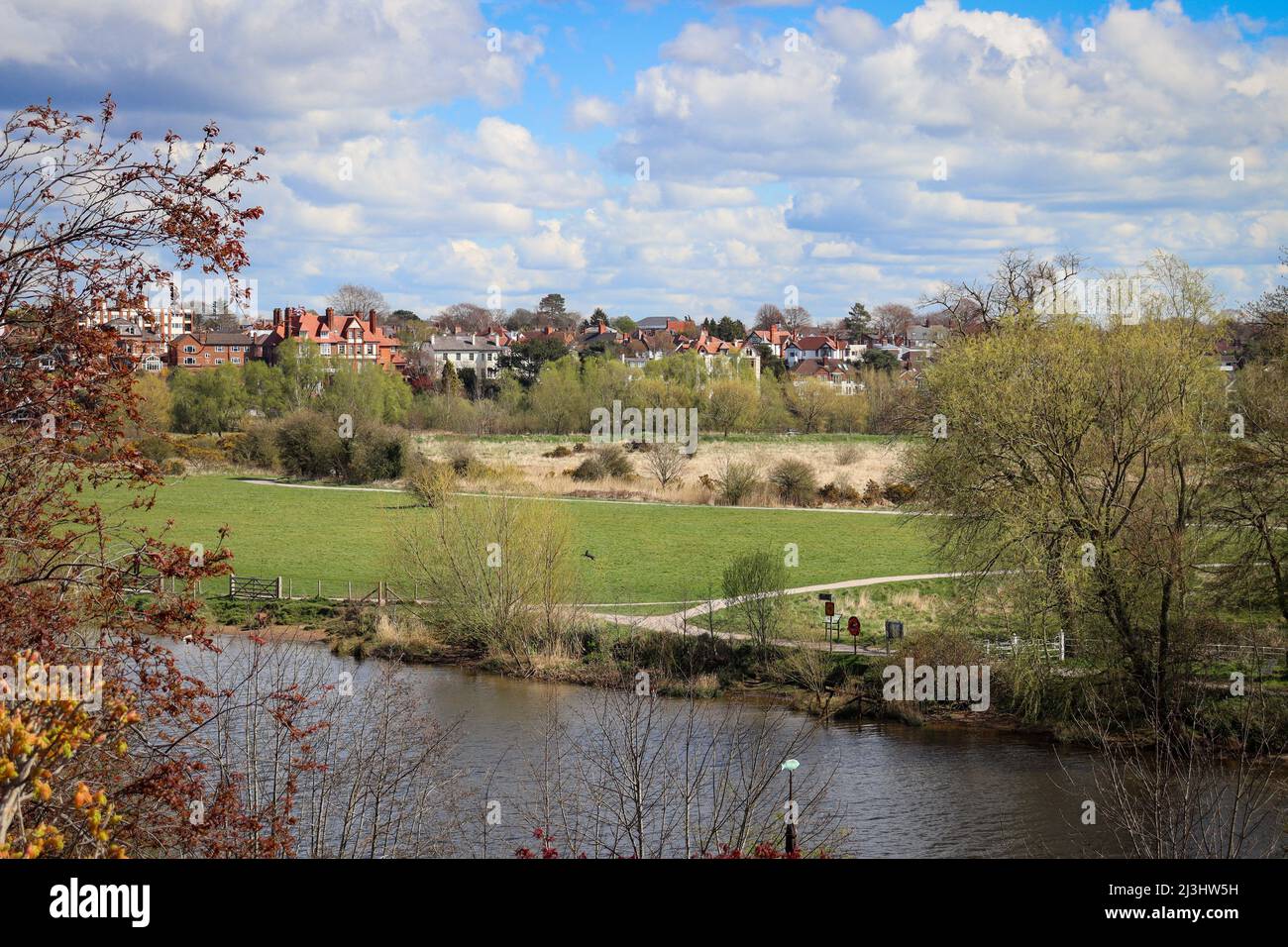 Chester Meadows, from across the River Dee Stock Photo - Alamy