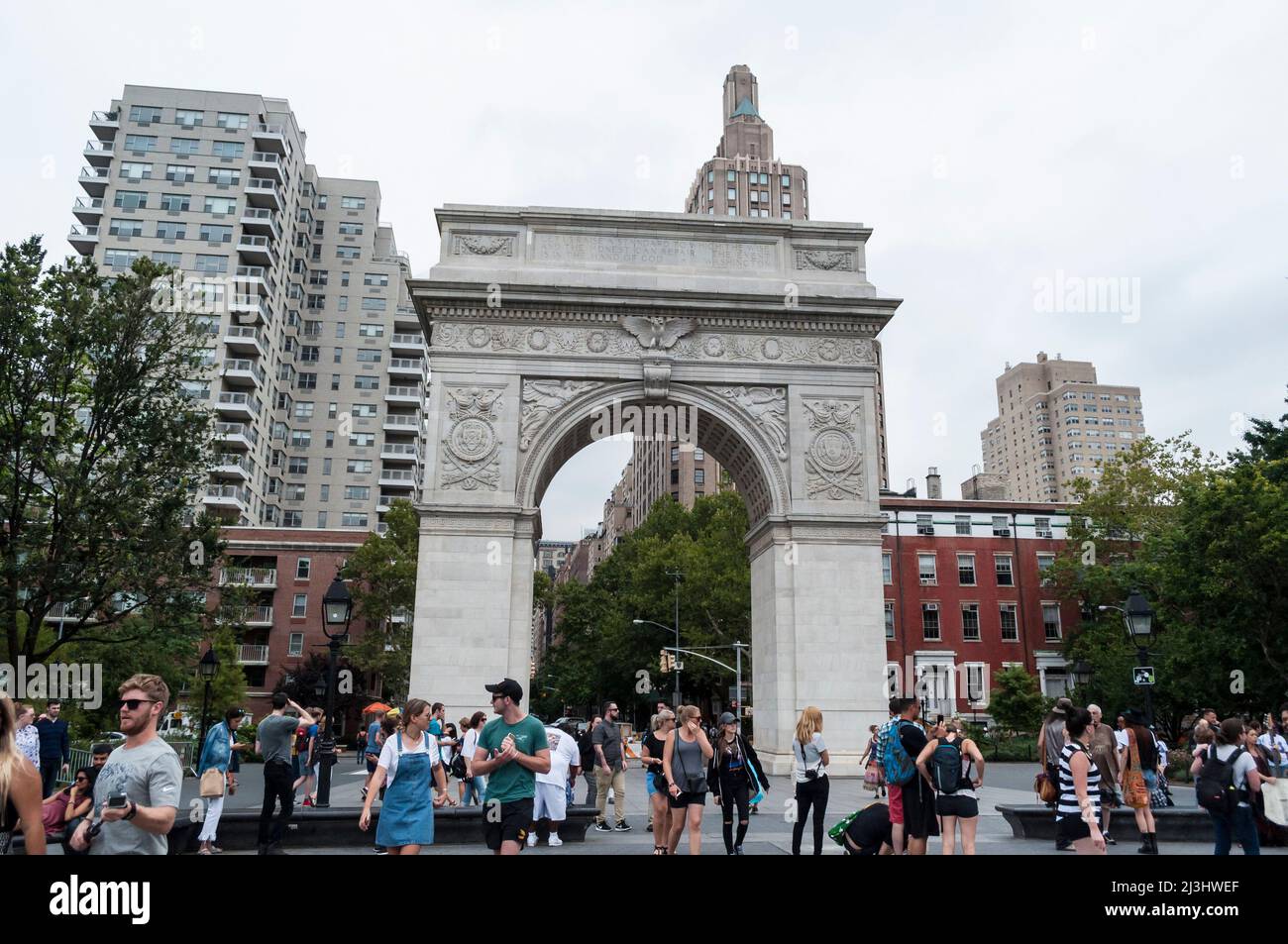 Greenwich Village, New York City, NY, USA, der Washington Square Arch ...