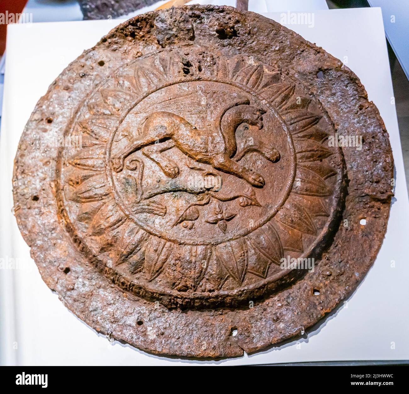 Shield boss Piatra Roșie - Dacian fortress, ritual pit (Alun, Boșorod ...