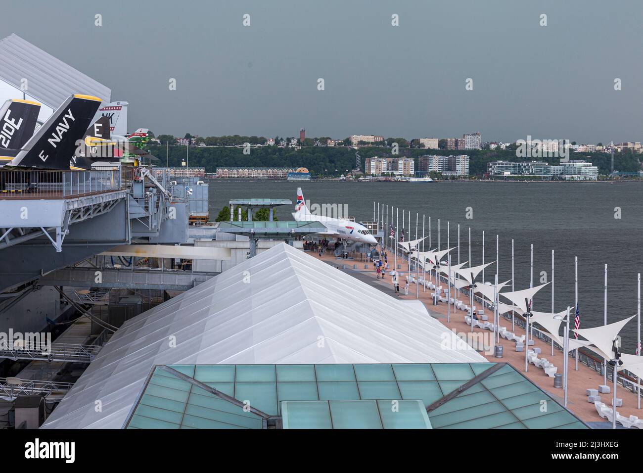 12 AV/W 46 ST, New York City, NY, USA, The Concorde in the back of the ...