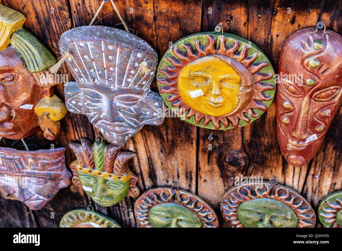 Variety of Colorfull Mexican Traditional Souvenirs at Market in Mexico ...