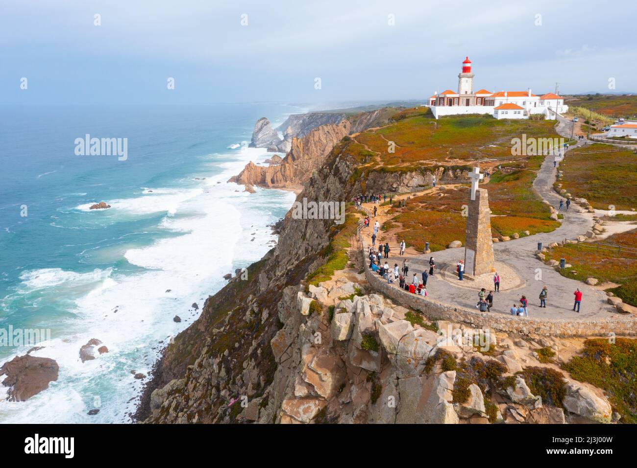 Cabo da Roca lighthouse in Portugal Stock Photo - Alamy