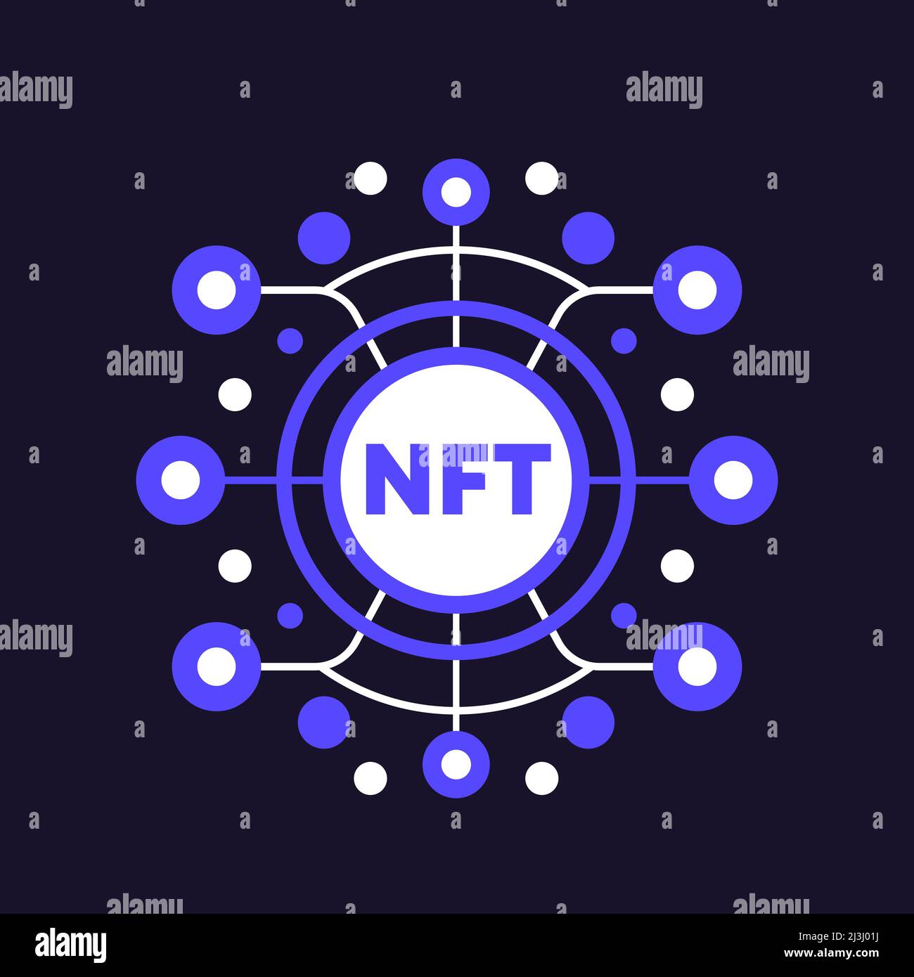 NFT non fungible token, vector illustration Stock Vector Image & Art - Alamy