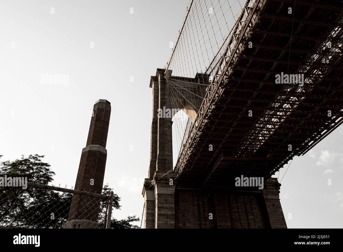 THE MAX FAMILY GARDEN, New York City, NY, USA, Brooklyn Bridge over ...