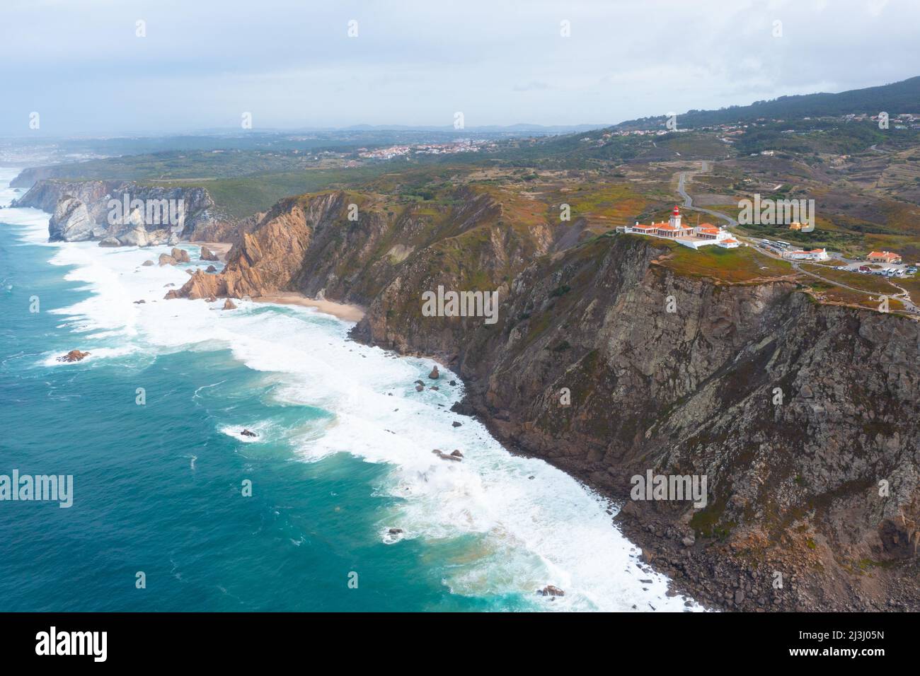 Cabo da Roca lighthouse in Portugal Stock Photo - Alamy