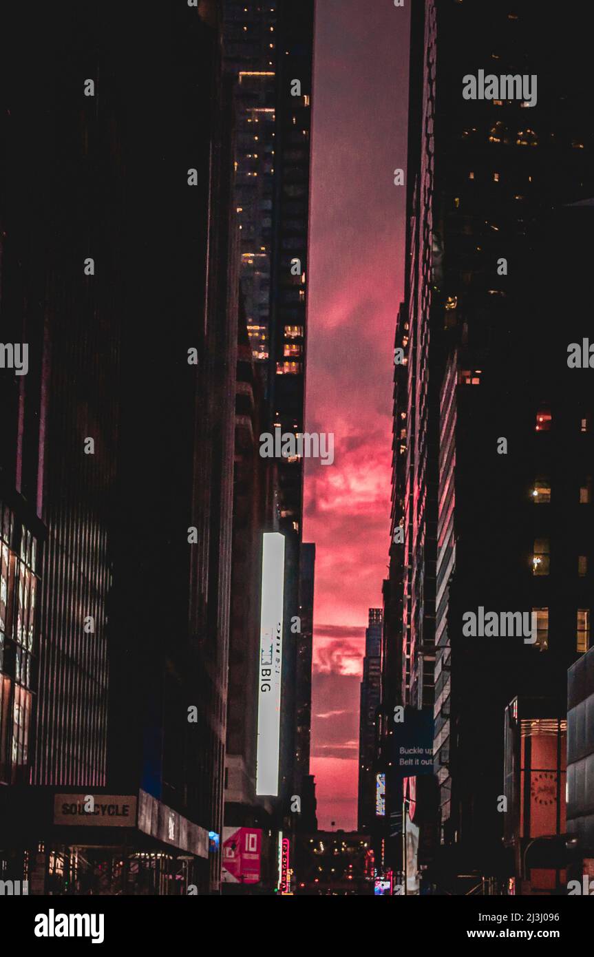 Midtown South, New York City, NY, USA, Nightvision Stock Photo - Alamy