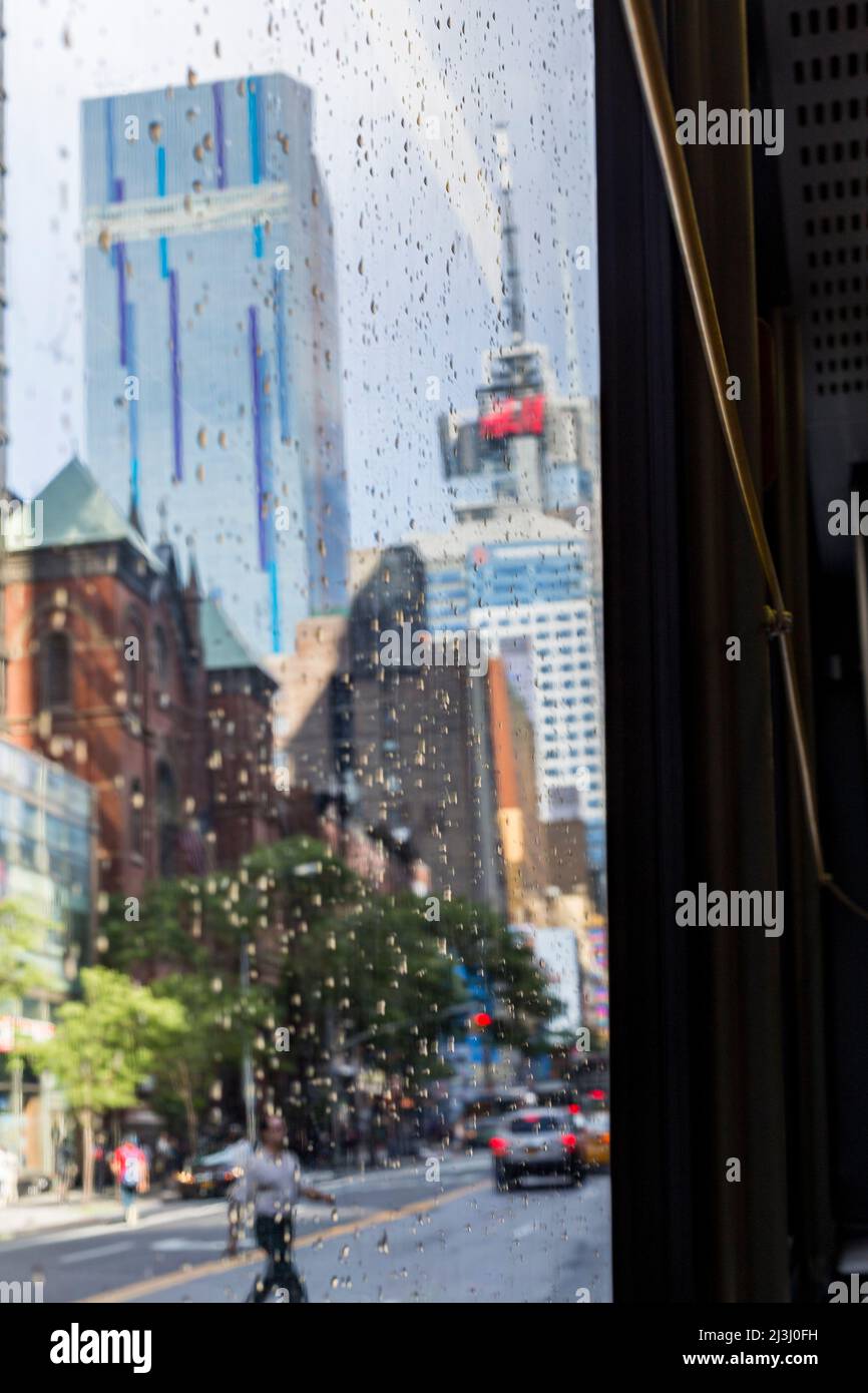 W 42 ST & 9 AV, New York City, NY, USA, in the bus Stock Photo - Alamy