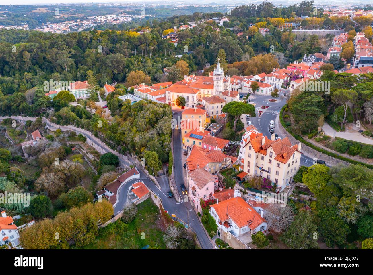 Aerial view of the town hall in Sintra, Portugal Stock Photo - Alamy