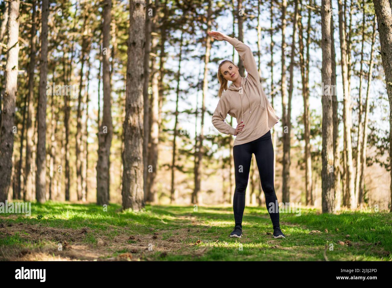 Exercising at the nature hi-res stock photography and images - Alamy