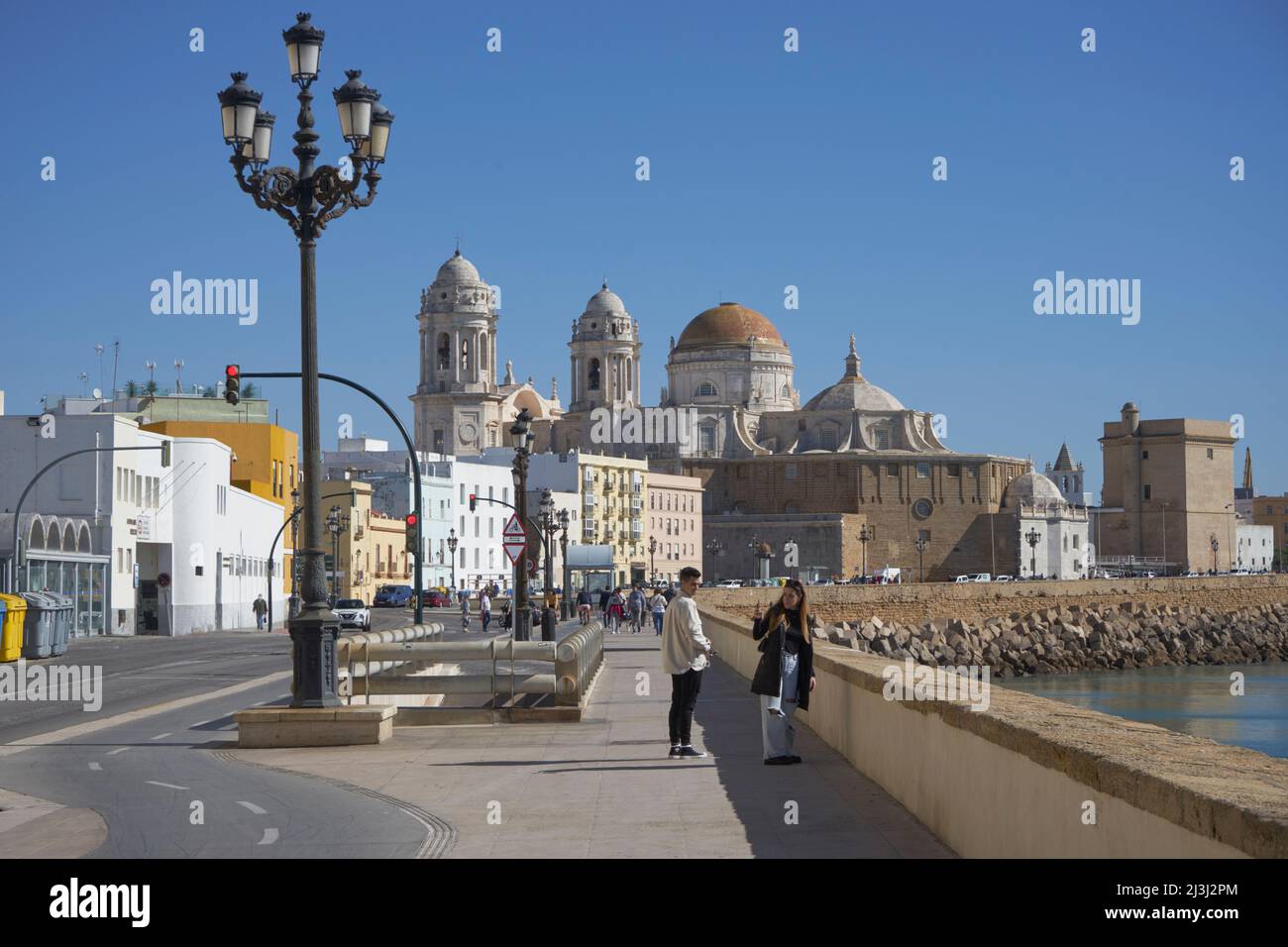 Seafront and the cathedral cadiz hi-res stock photography and images ...