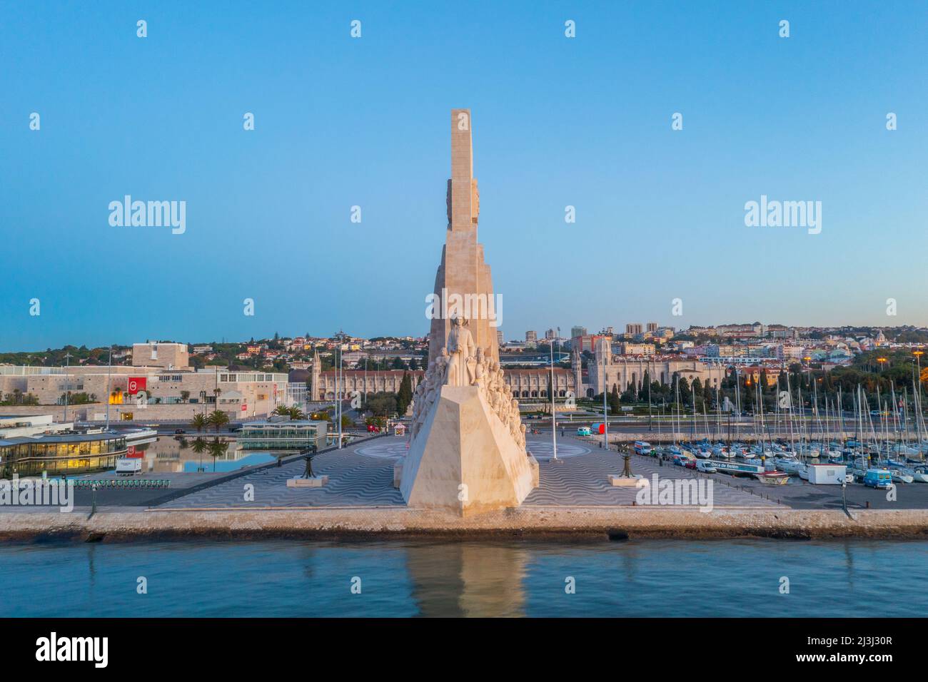 Sunrise view of Padrao dos Descobrimentos - Monument of the Discoveries ...