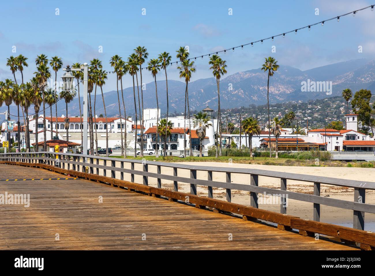 Stearn's Wharf, in Santa Barbara, California. USA. Pier was completed ...