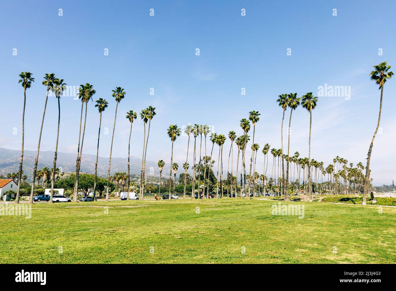 Traditional architecture in Santa Barbara, California. USA. Tropical ...