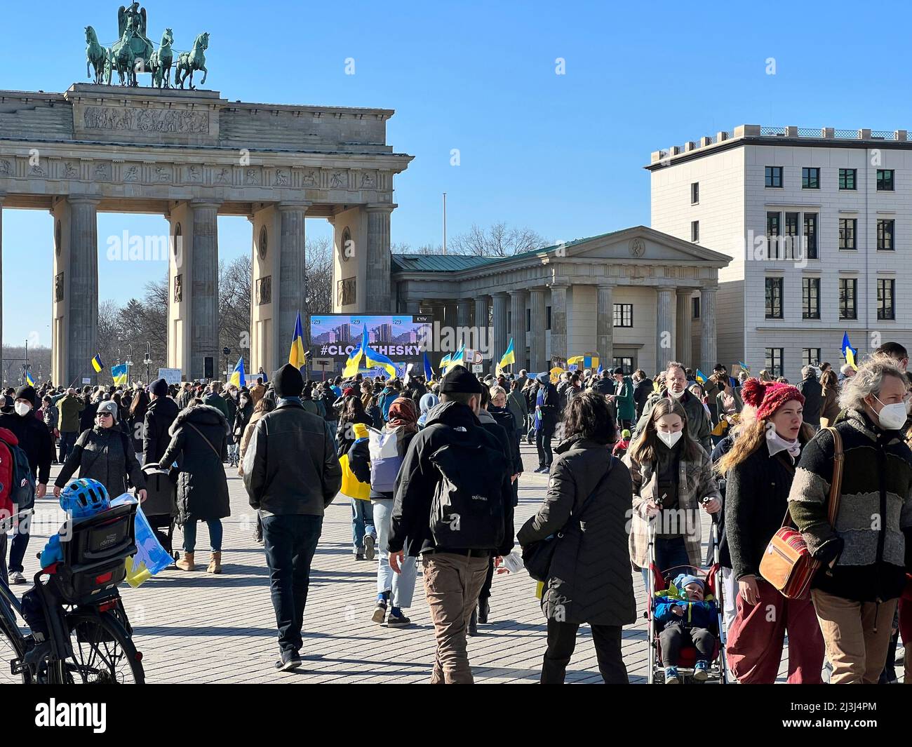 Peace demonstration against the Ukraine war in Berlin, 13.03.2022 Stock ...