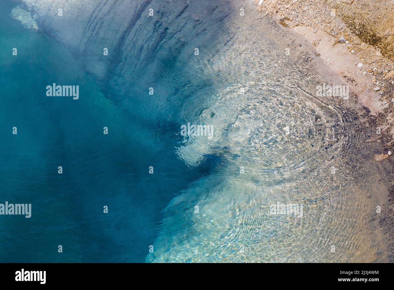 Thermal features in West Thumb Geyser Basin along Yellowstone Lake in ...