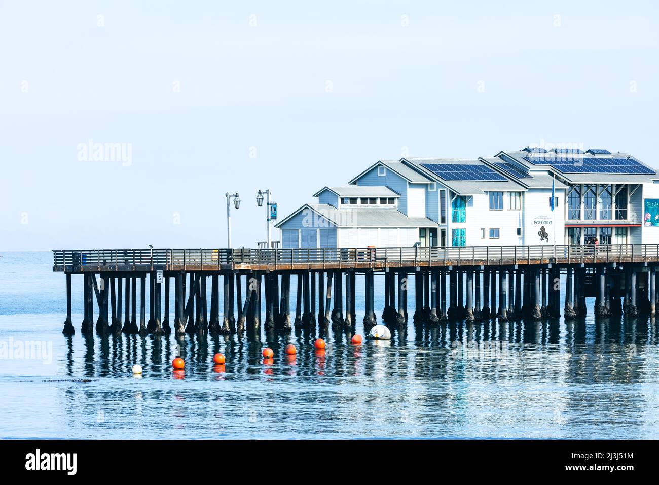Stearn's Wharf, in Santa Barbara, California. USA. Pier was completed ...