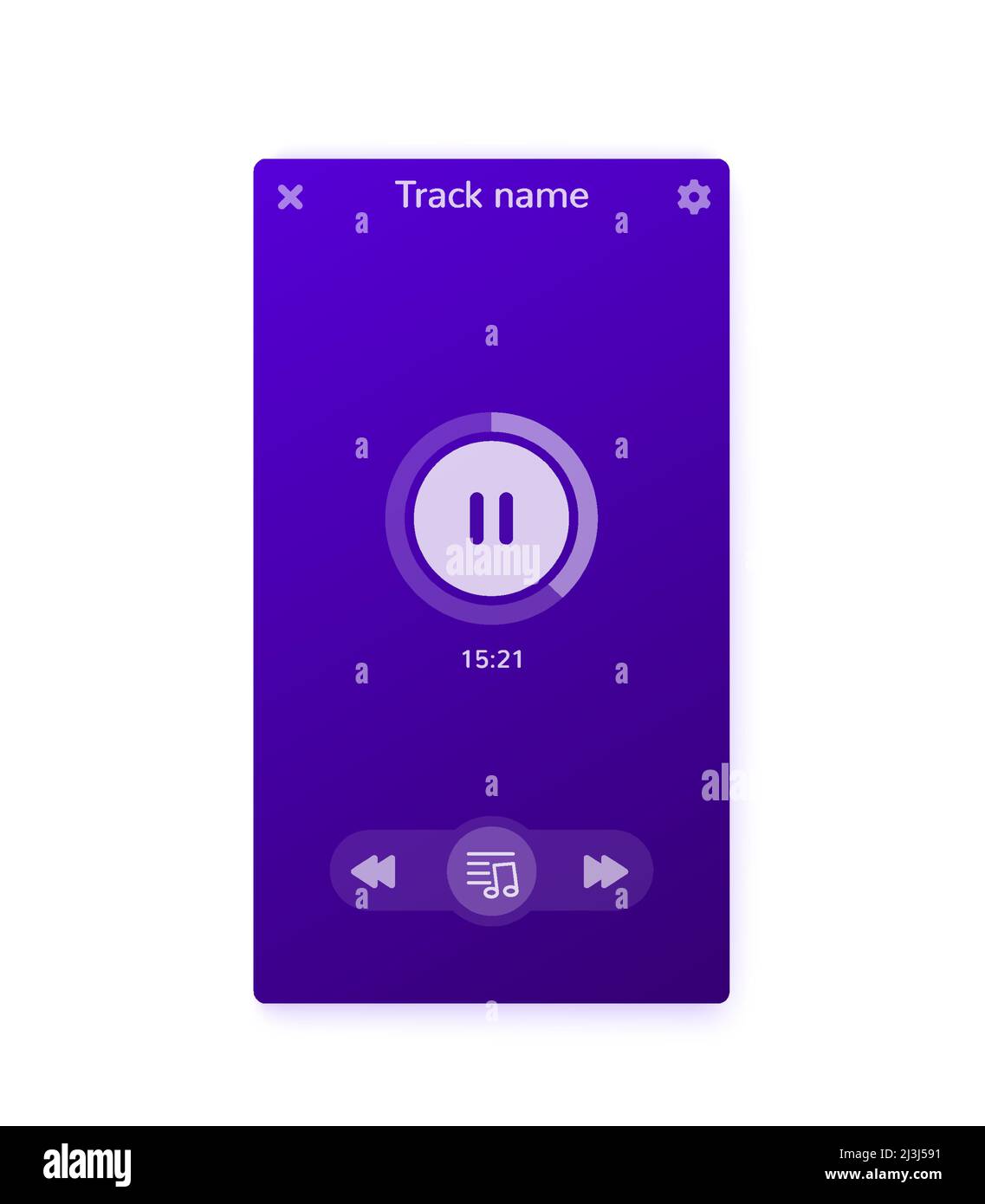 Audio player interface, mobile app ui design Stock Vector Image & Art ...