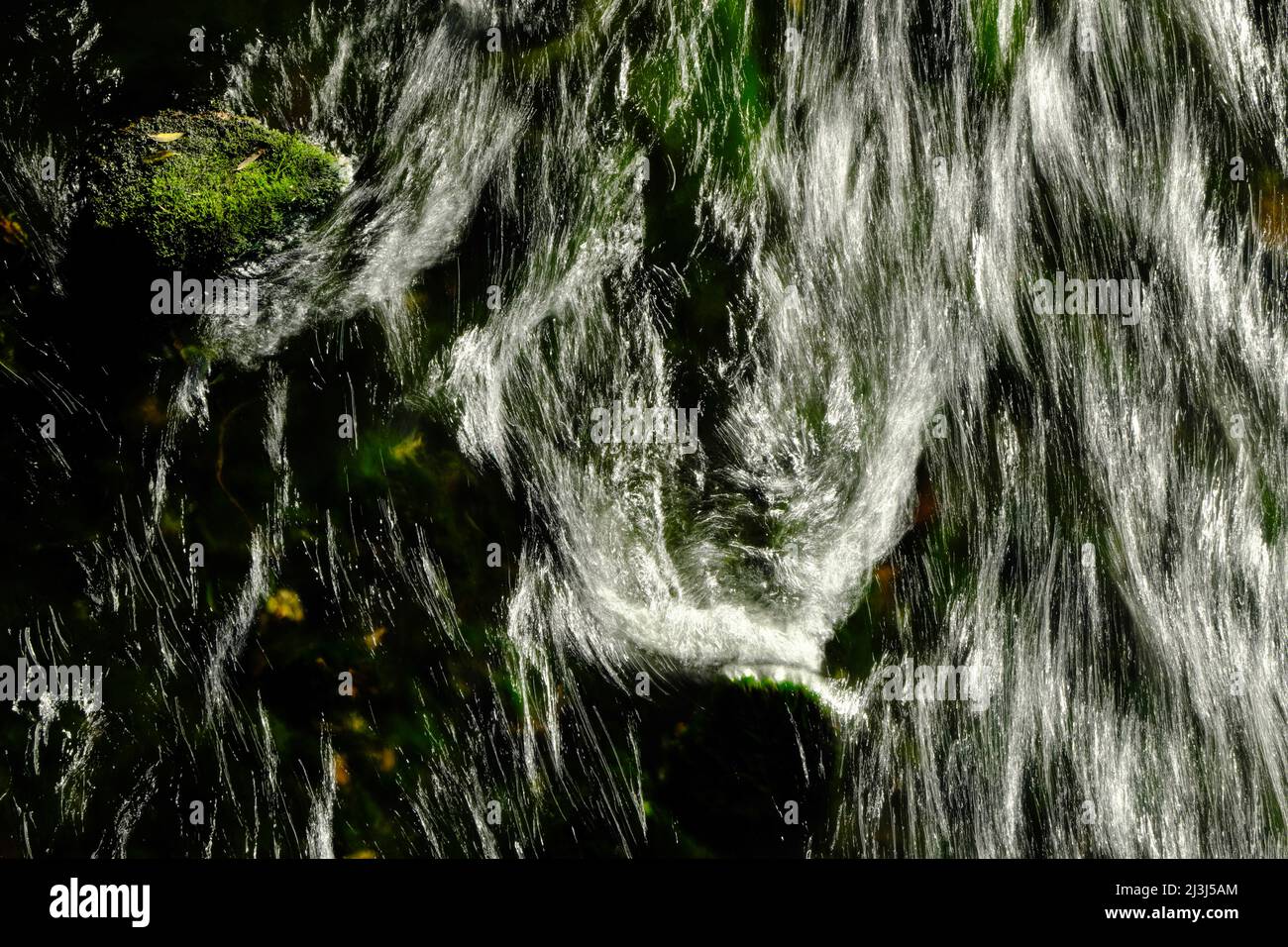 Flowing water of the river lahn seen from above hi-res stock ...