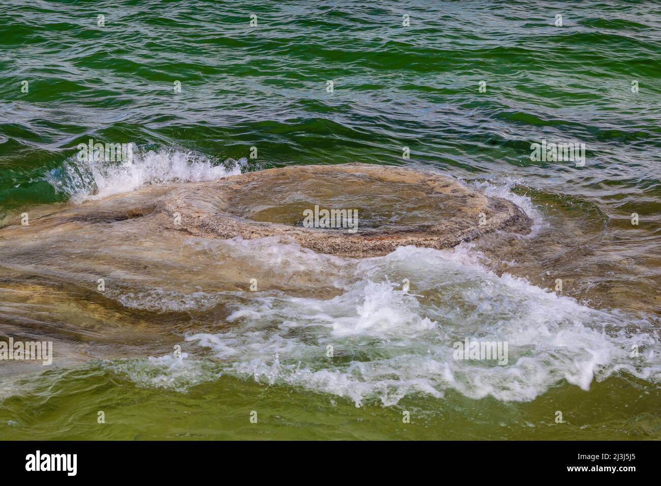Fishing Cone hot spring along Yellowstone Lake in Yellowstone National ...