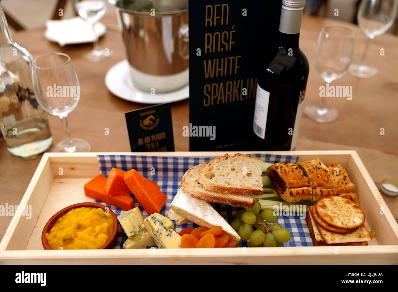 Food inside The Horse & Jockey during Ladies Day at Aintree Racecourse ...