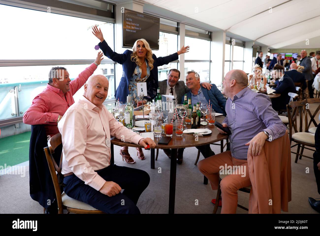 Guests enjoy themselves in The Horse & Jockey during Ladies Day at ... Guests enjoy themselves in The Horse & Jockey during Ladies Day at ...