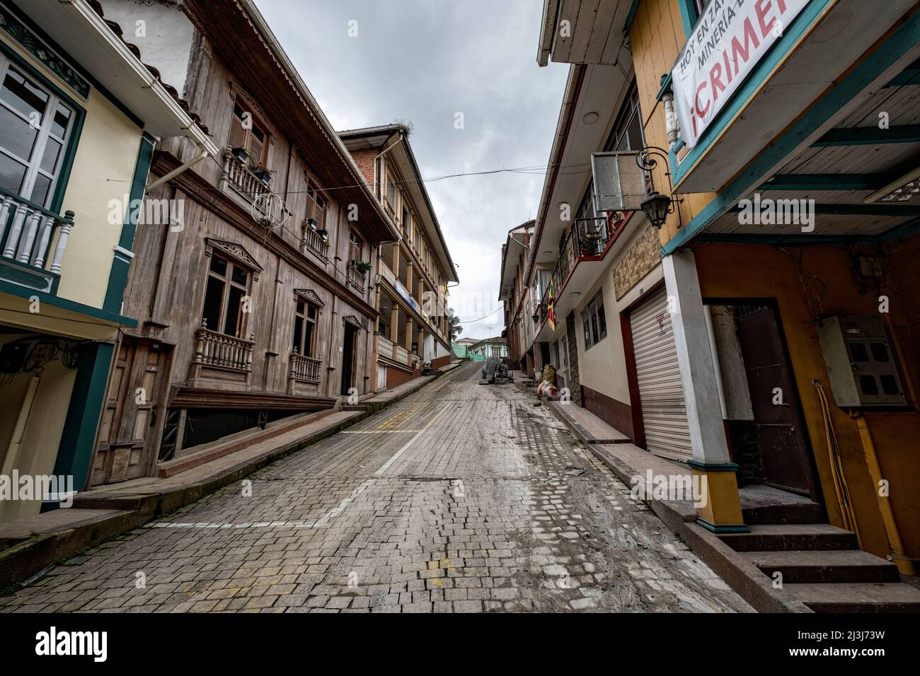 Zaruma, city destroyed by illegal mining, Ecuador Stock Photo - Alamy
