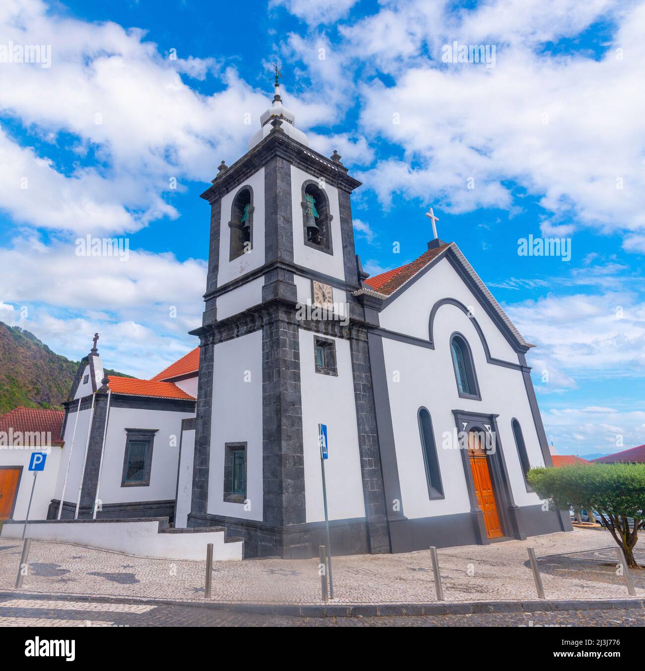 Matriz de Velas church at Velas, Sao Jorge island, Azores, Portugal ...