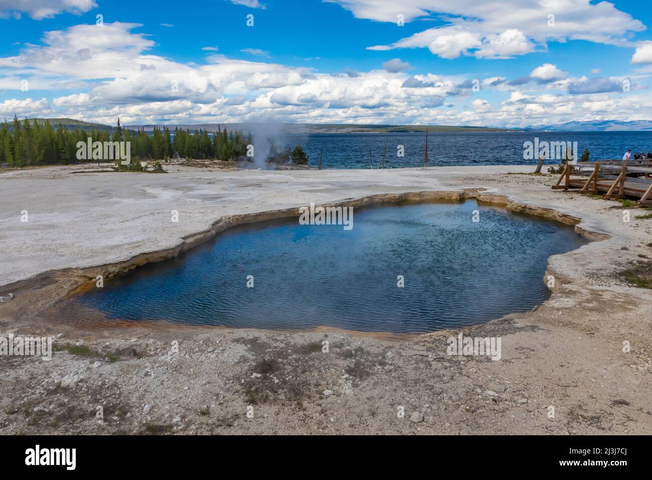 Abyss Pool in West Thumb Geyser Basin along Yellowstone Lake in ...