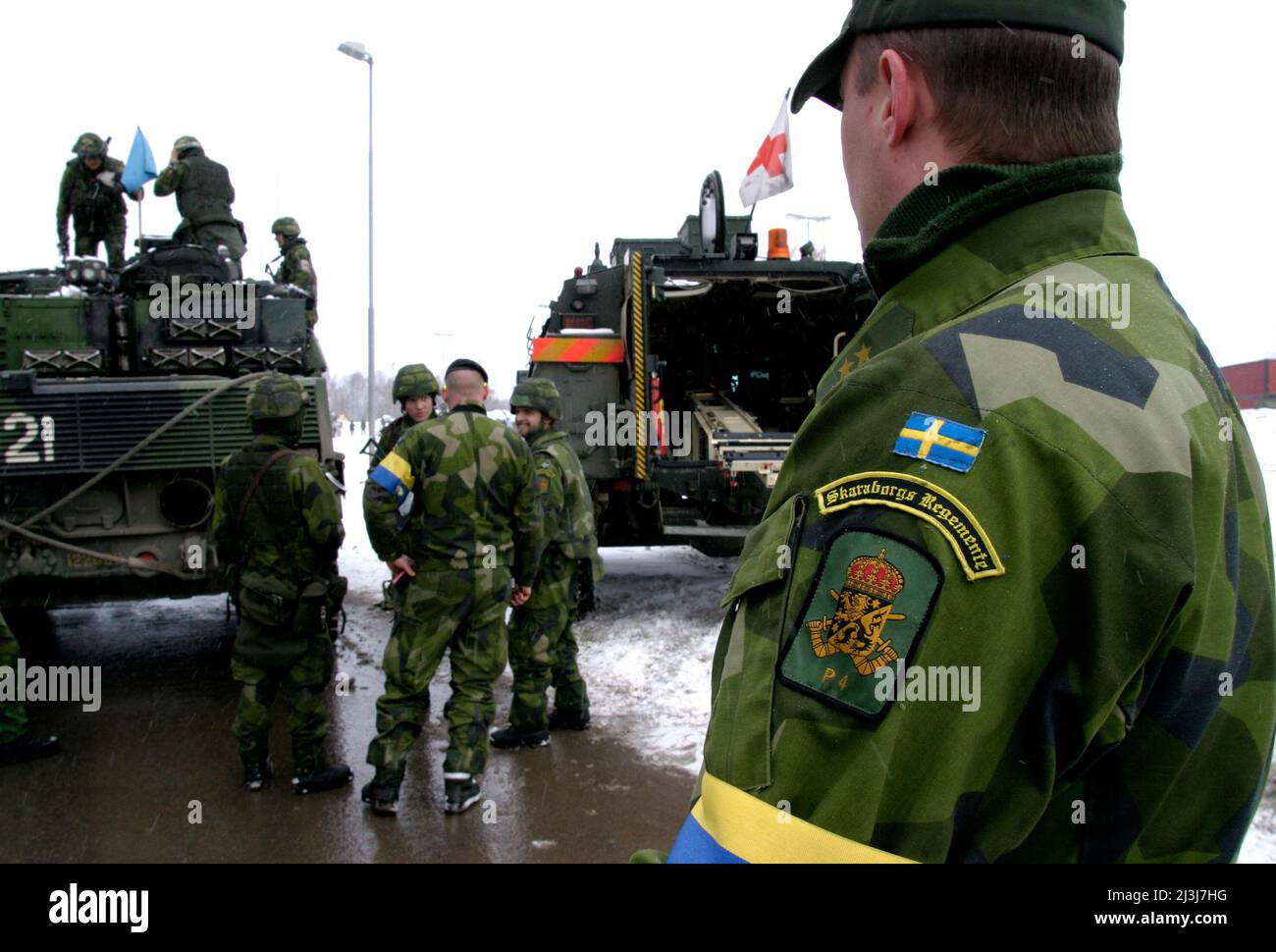 Swedish soldiers on military exercise, Kvarn's firing range, Kvarn ...