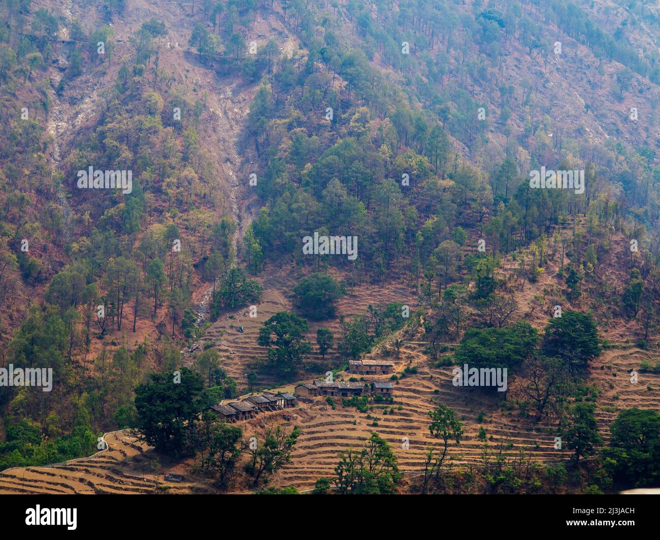 Deep valleys on Kumaon Hills, Uttarakhand, India Stock Photo - Alamy