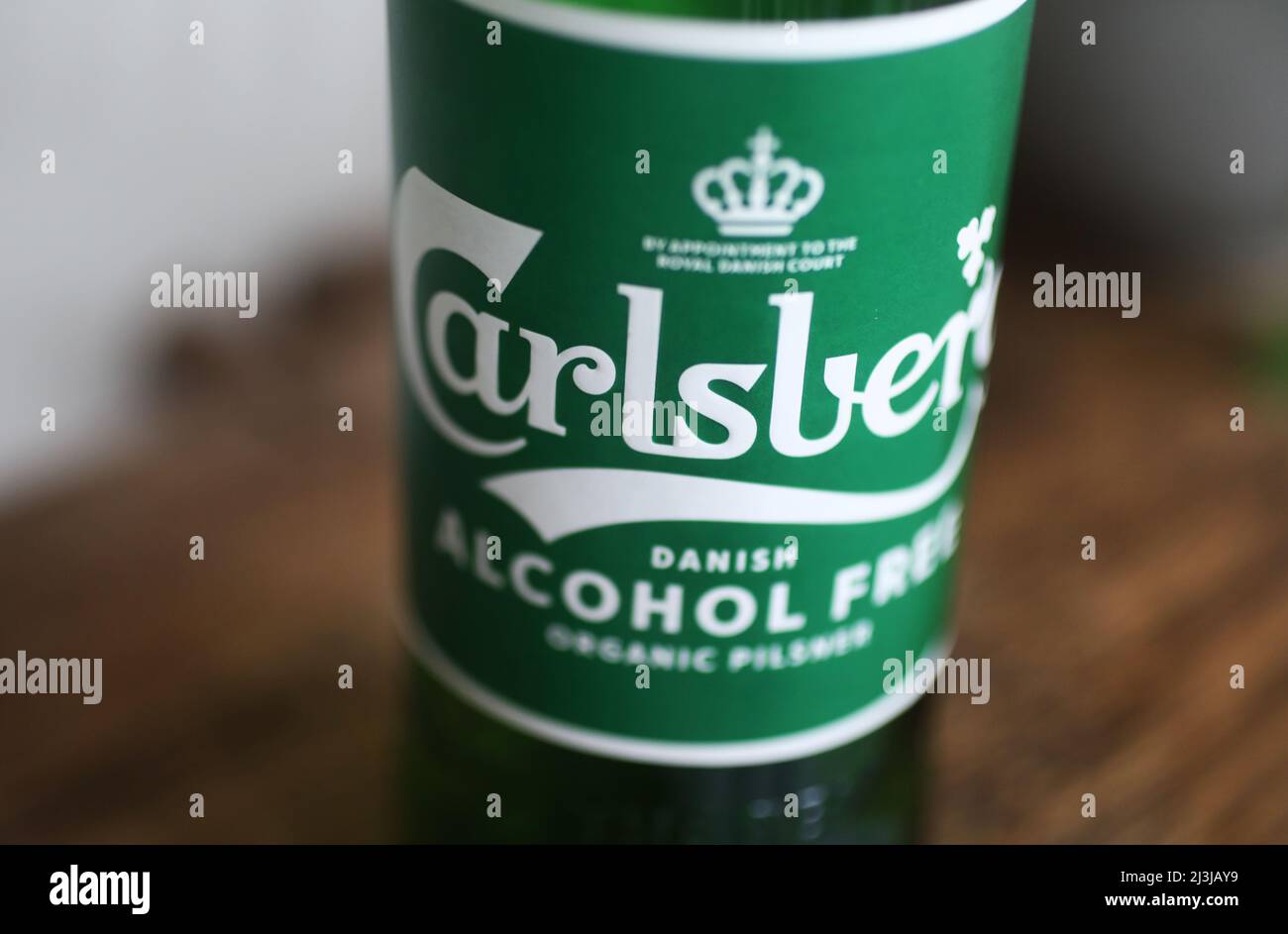 Carlsberg alcohol free beer from Carlsberg Group Stock Photo - Alamy