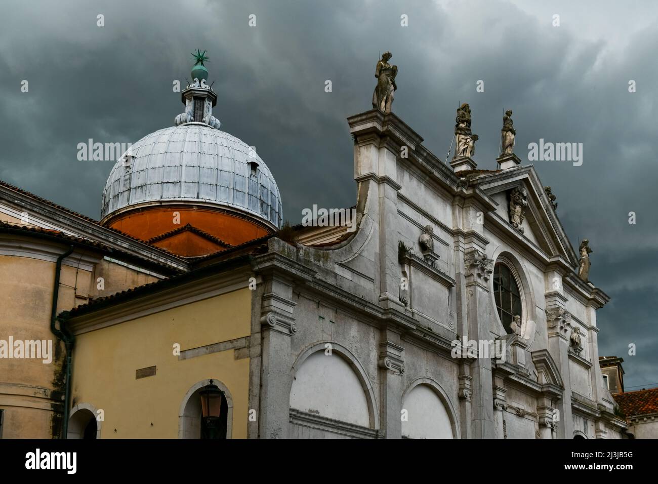 Campo and Chiesa Parrocchia di Santa Maria Formosa against a cloudy ...
