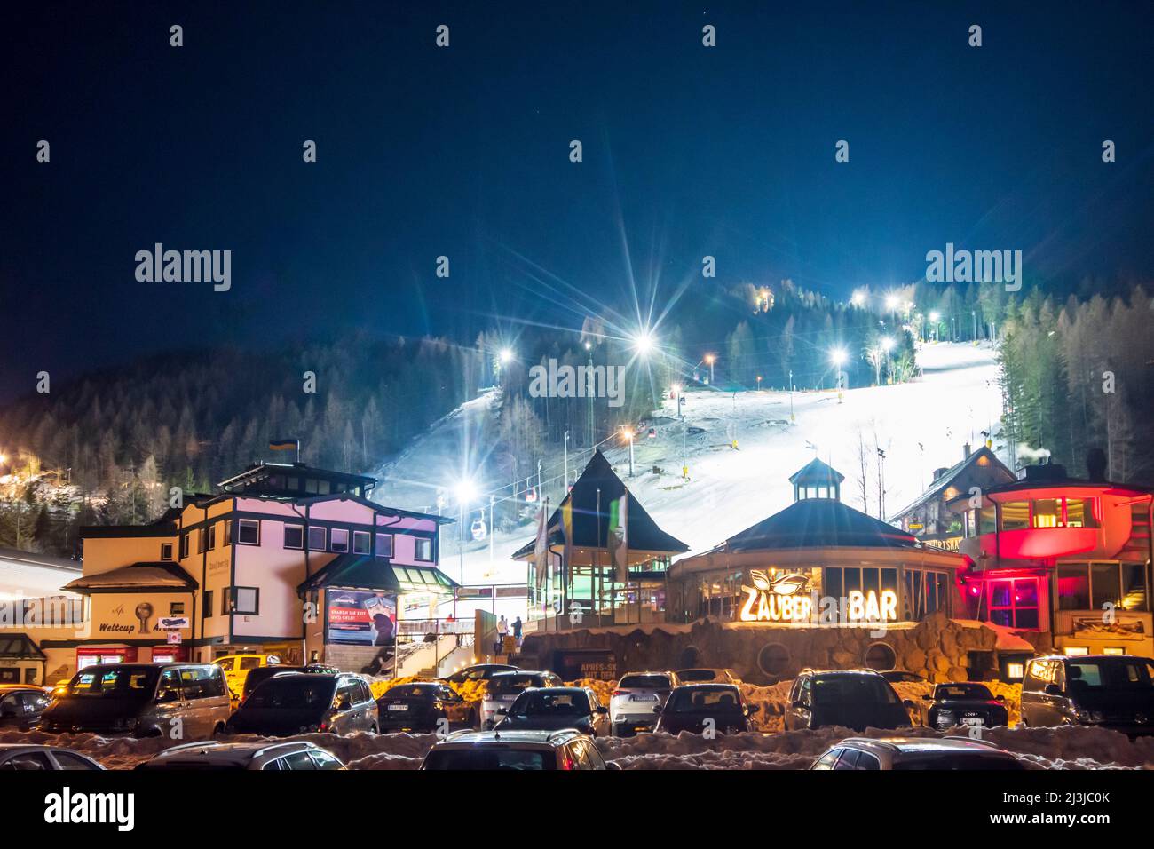 Night skiing at semmering hi-res stock photography and images - Alamy
