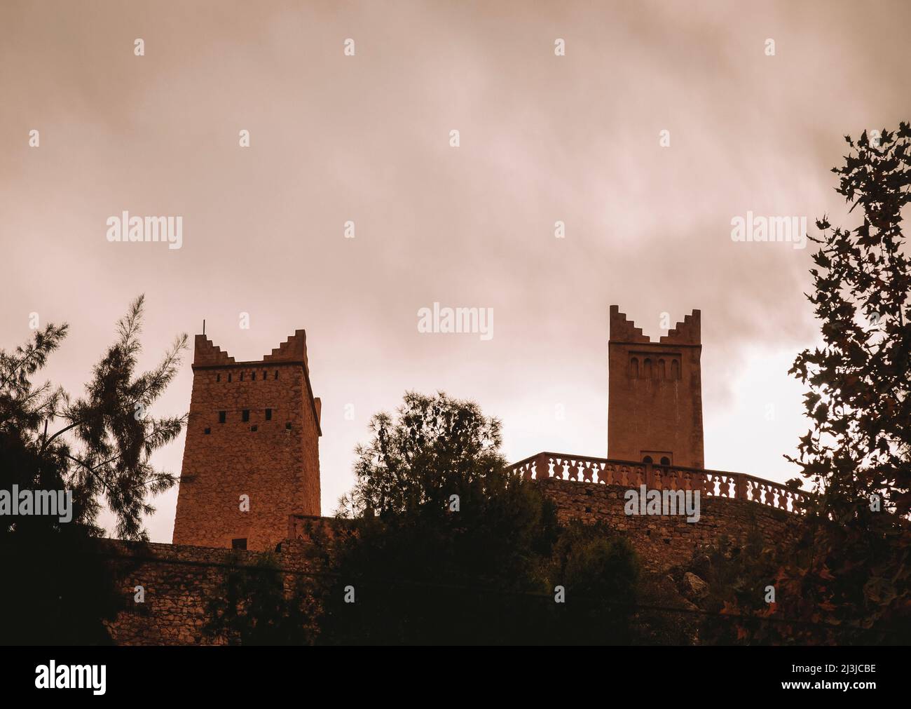 Beni Mellal fortress, fortress, building, landscape, Maghreb, Morocco ...