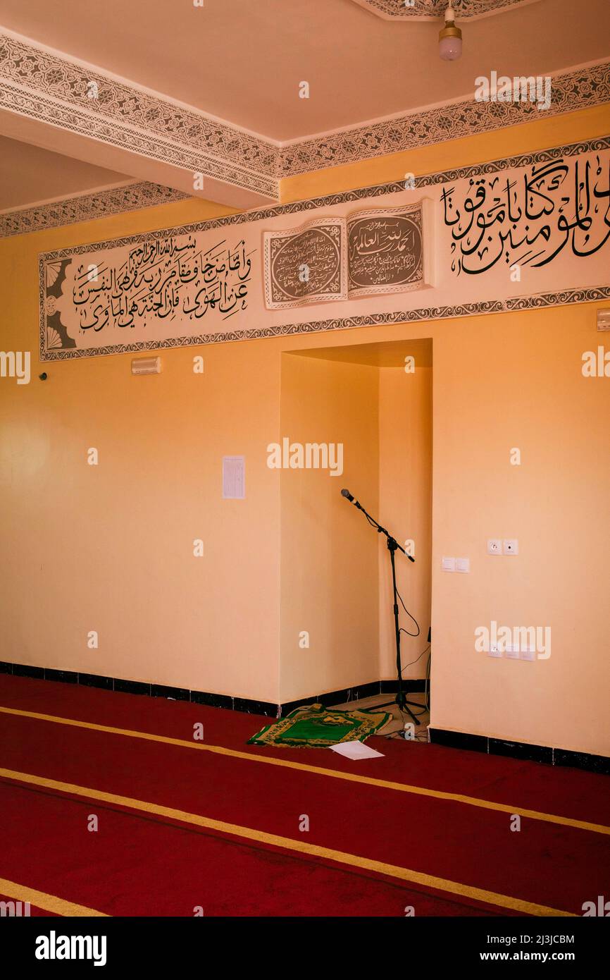 Prayer room, Arabic characters, faith, Islam, Maghreb, Morocco, Africa ...
