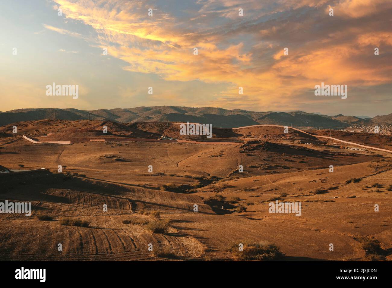 Barren, landscape, evening, Maghreb, Morocco, Africa Stock Photo - Alamy