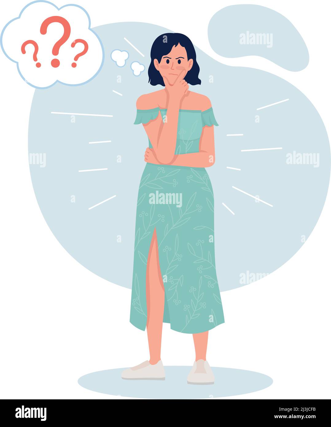 Perplexed woman Stock Vector Images - Alamy